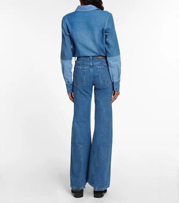 Gabriela Hearst Foster Patchwork Flared Jeans