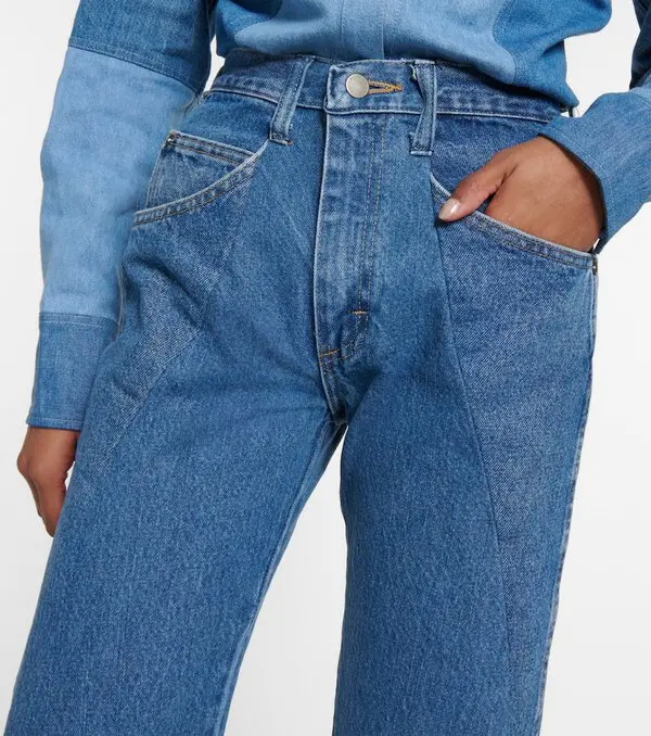 Gabriela Hearst Foster Patchwork Flared Jeans