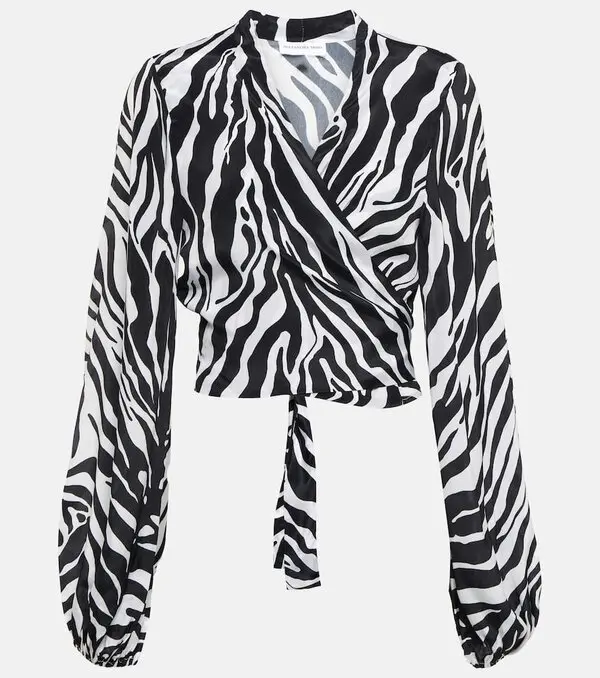 ALEXANDRA MIRO Tabitha Zebra-print Wrap Top