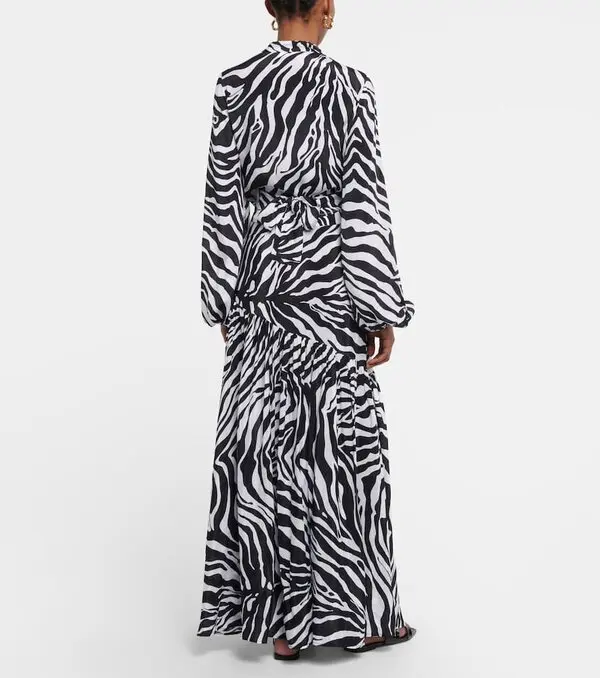 ALEXANDRA MIRO Tabitha Zebra-print Wrap Top