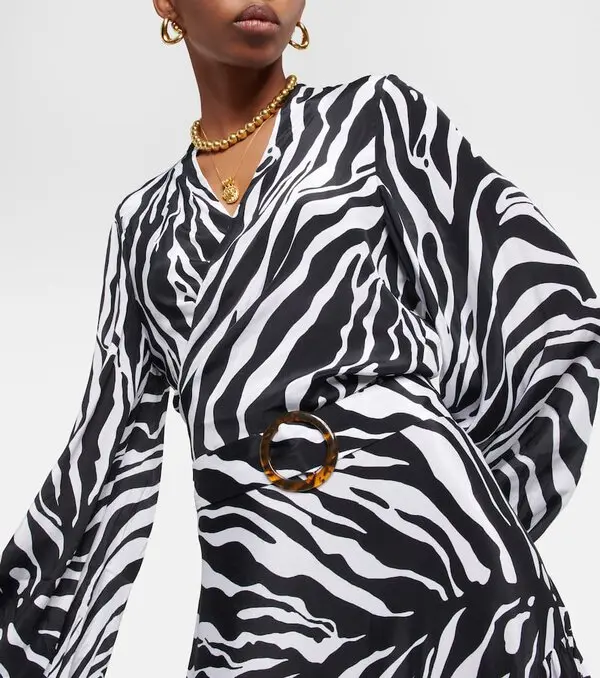 ALEXANDRA MIRO Tabitha Zebra-print Wrap Top
