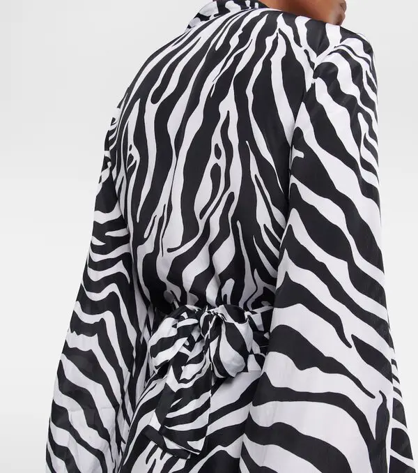 ALEXANDRA MIRO Tabitha Zebra-print Wrap Top