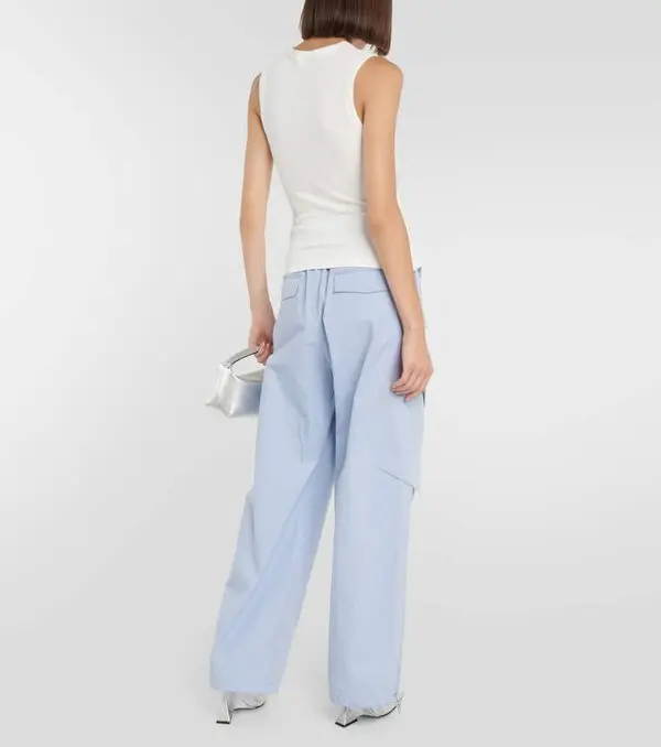 DION LEE Cutout Cotton-blend Top - White