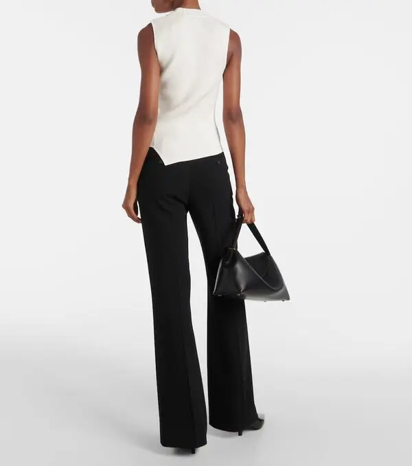 TOTEME Ribbed-knit Asymmetric Top