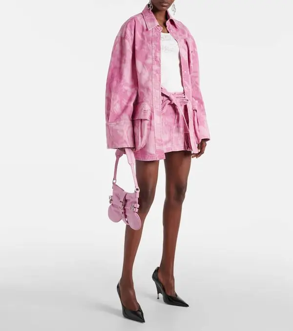 Blumarine Camouflage Denim Cargo Miniskirt
