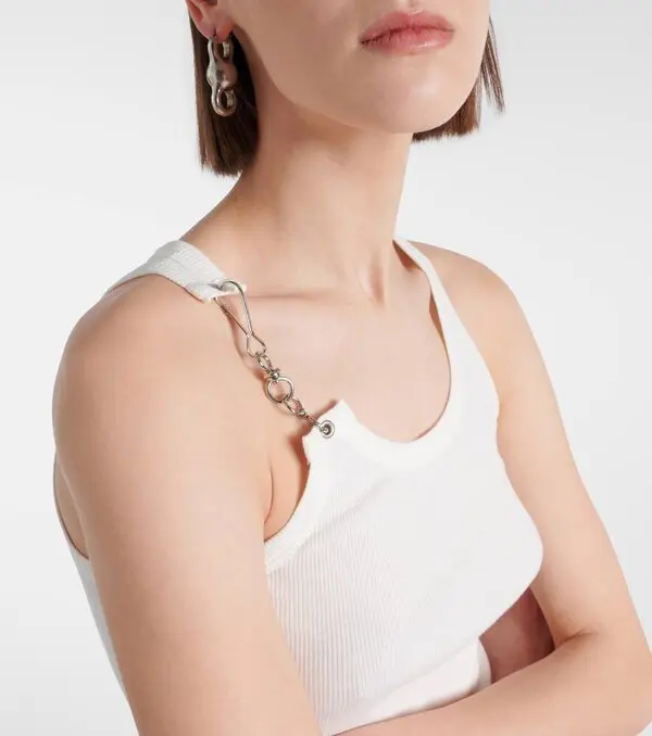 Acne Studios Chain-detail Ribbed Tank Top