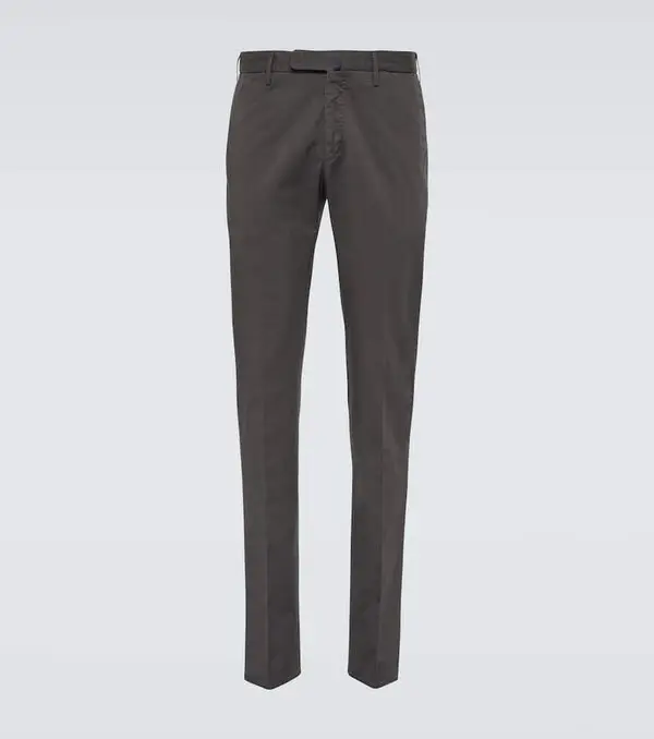SLOWEAR Incotex Cotton-blend Slim Trousers - Grey