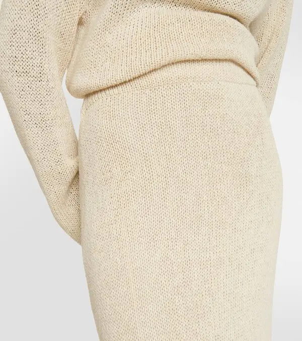 THE ROW Fumaia Knitted Silk Maxi Skirt