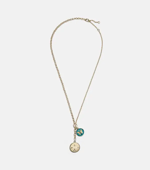 FOUNDRAE Dream & Reverie Charm Necklace With Diamonds - Gold