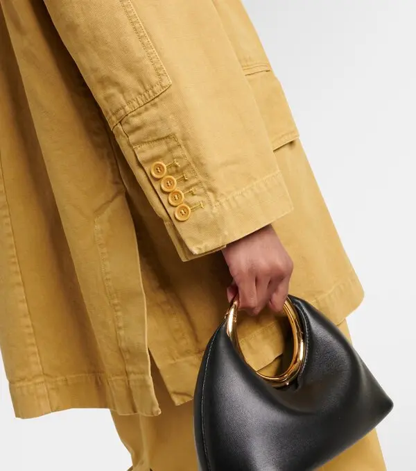 Max Mara Dizzy Oversized Cotton Canvas Blazer - Yellow