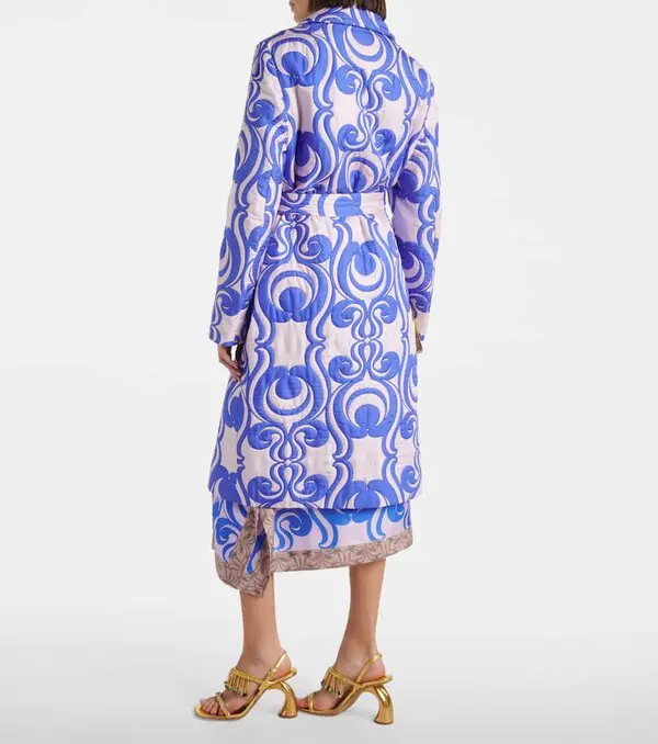 Dries Van Noten Quilted Wrap Coat
