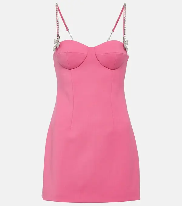 AREA Embellished Mini Dress