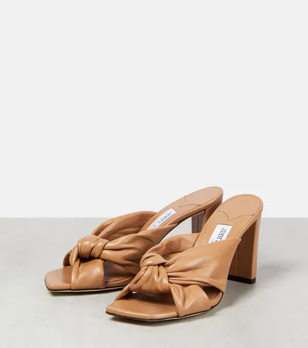 JIMMY CHOO Avenue 85 Leather Mules