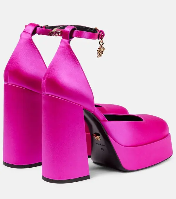 Versace Medusa Aevitas Satin Platform Pumps