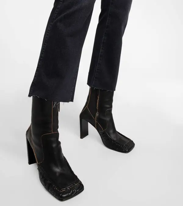 7 For All Mankind Slim Kick High-rise Jeans In Wicked