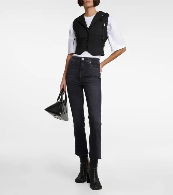 7 For All Mankind Slim Kick High-rise Jeans In Wicked