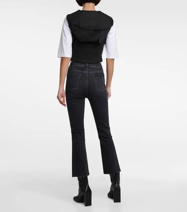 7 For All Mankind Slim Kick High-rise Jeans In Wicked