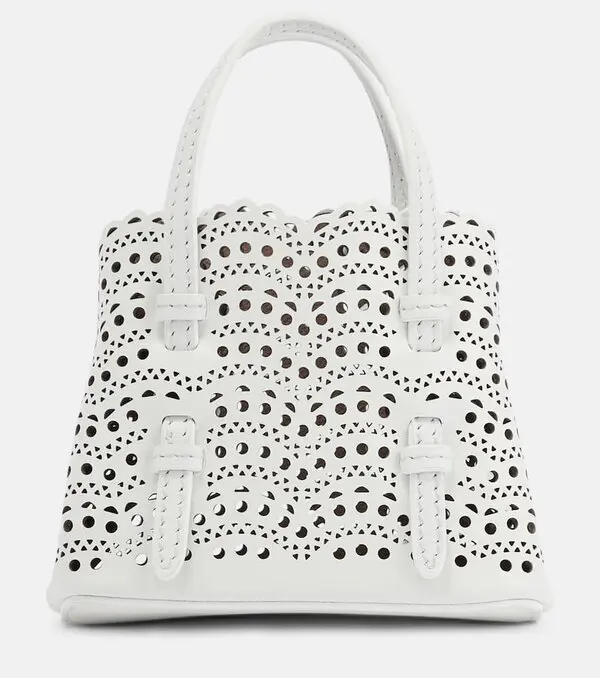 Alaïa Mina Mini Leather Crossbody Bag