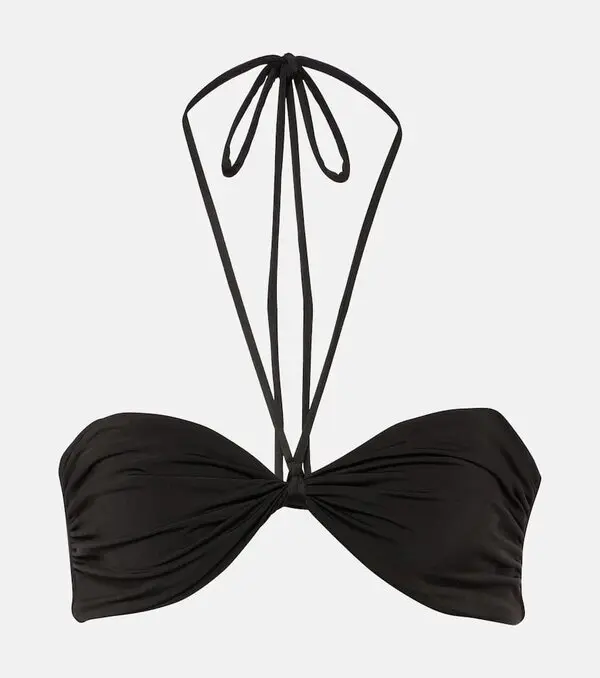 Jade Swim Liana Halterneck Bikini Top - Black