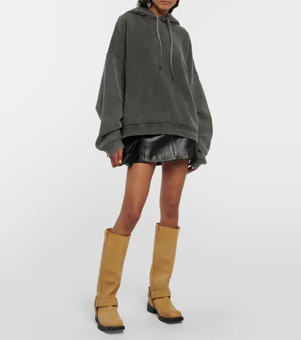Acne Studios Cropped Cotton Hoodie