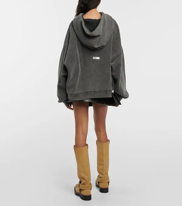 Acne Studios Cropped Cotton Hoodie