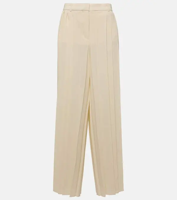 JOSEPH Tibre Plisse Wide-leg Trousers