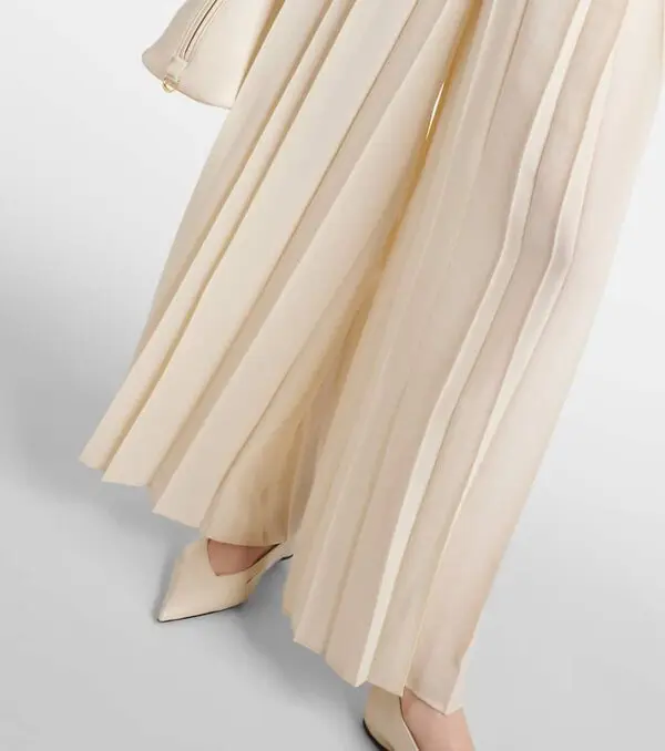 JOSEPH Tibre Plisse Wide-leg Trousers