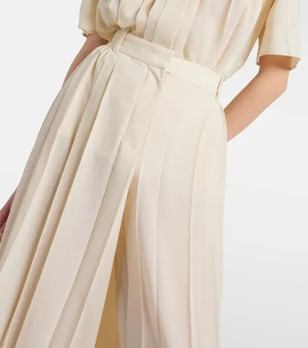 JOSEPH Tibre Plisse Wide-leg Trousers