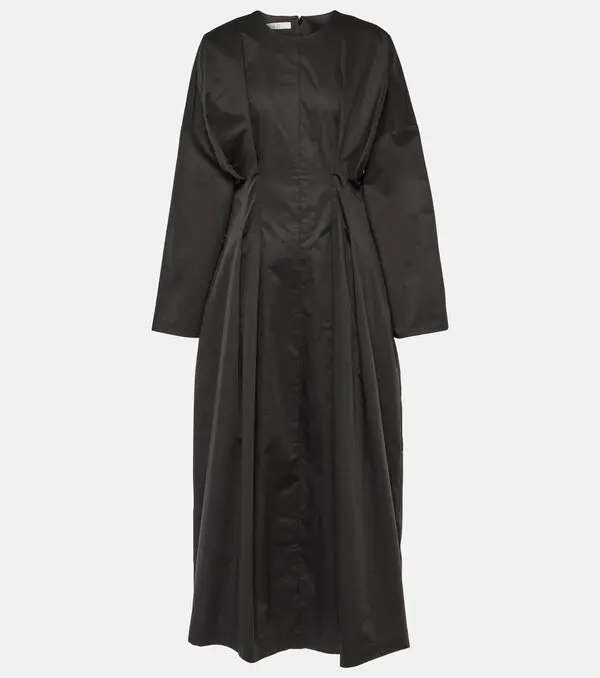 Co Gathered Cotton Midi Dress