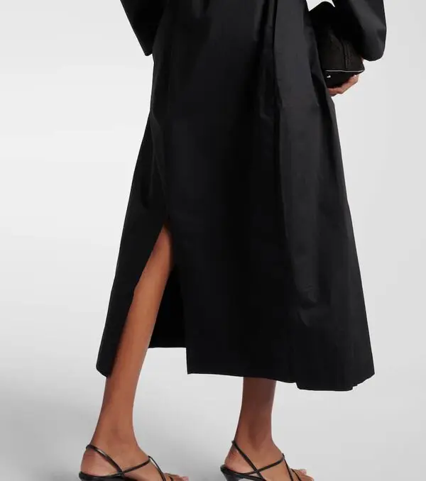 Co Gathered Cotton Midi Dress