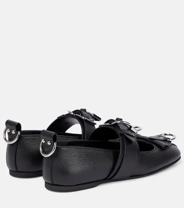 JW Anderson Lock Leather Ballet Flats