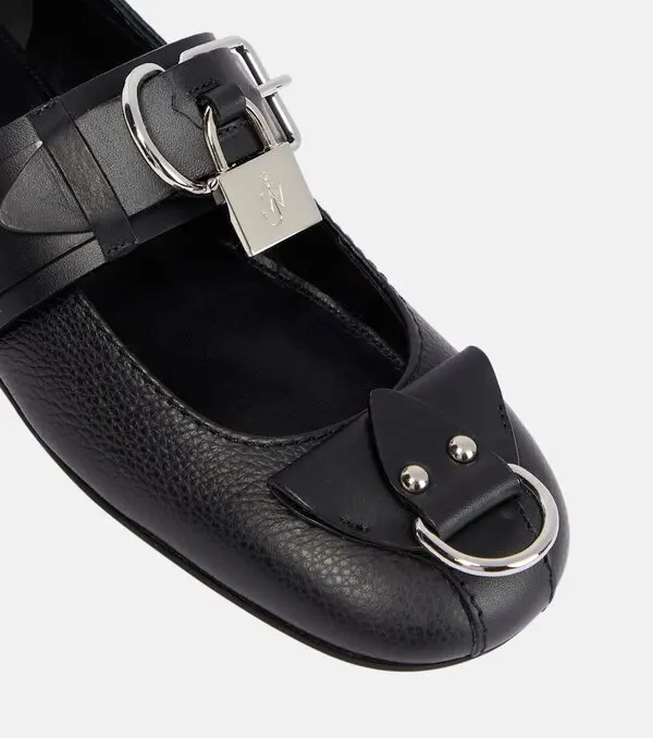 JW Anderson Lock Leather Ballet Flats