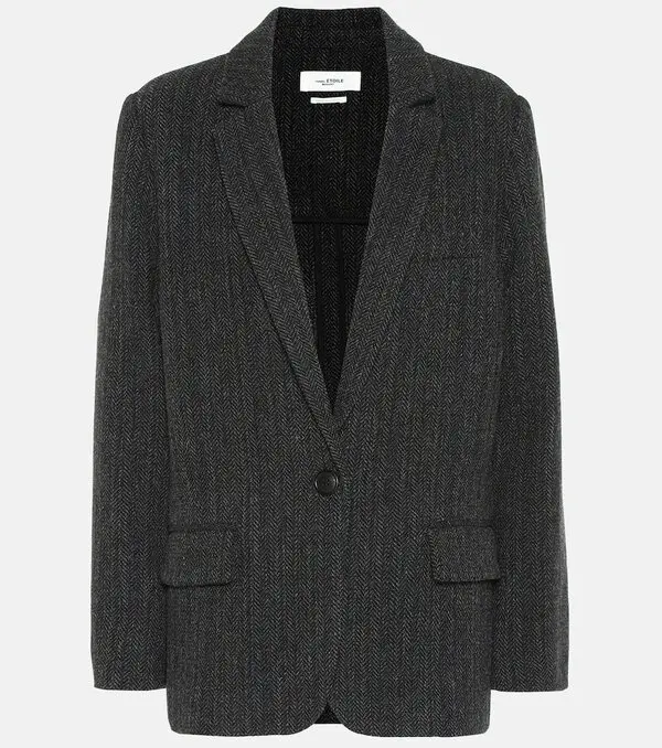 MARANT ETOILE Charly Herringbone Wool Jacket