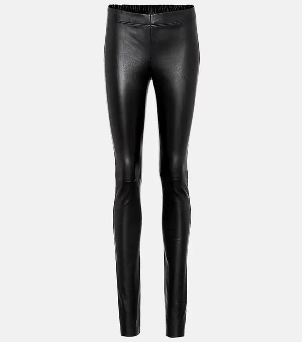 JOSEPH Mid-rise Leather Leggings