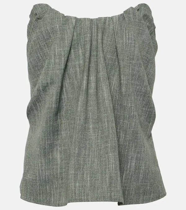Co Gathered Wool-blend Top