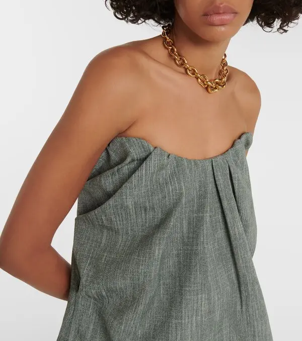 Co Gathered Wool-blend Top