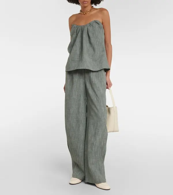 Co Gathered Wool-blend Top
