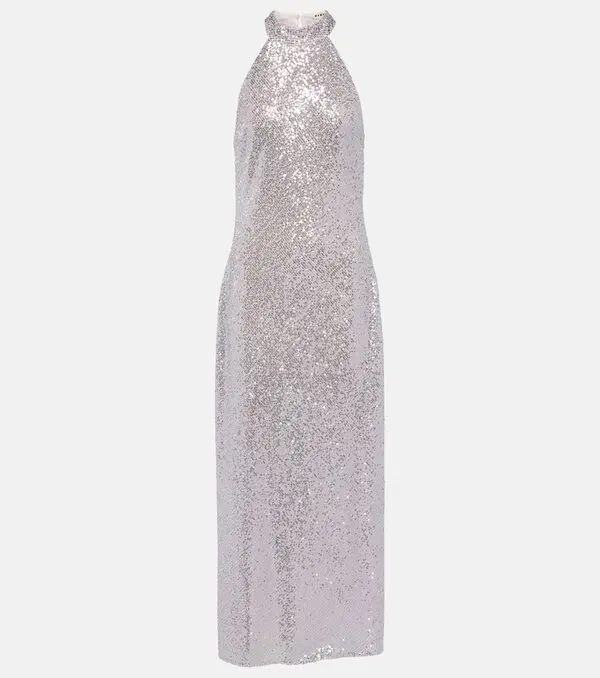 Rixo Zuri Sequined Maxi Dress - Purple