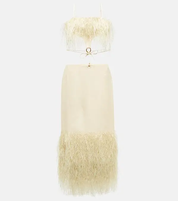 Jacquemus La Robe Raphia Midi Dress
