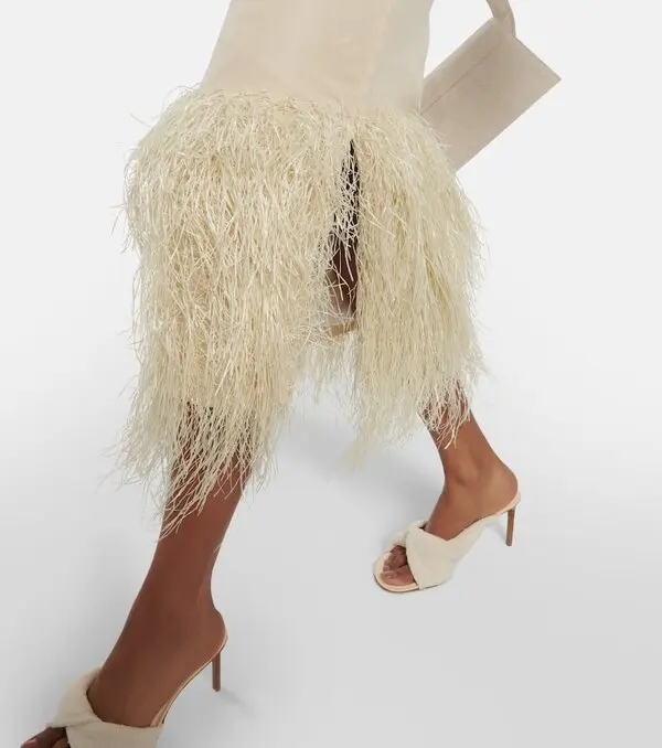 Jacquemus La Robe Raphia Midi Dress