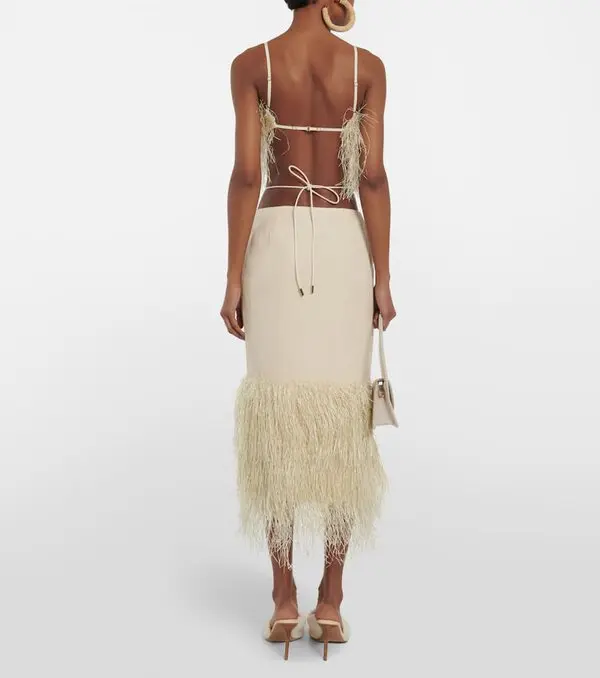 Jacquemus La Robe Raphia Midi Dress