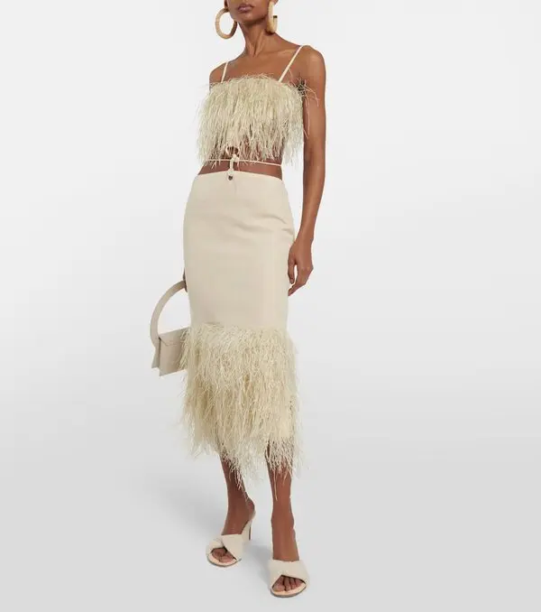 Jacquemus La Robe Raphia Midi Dress