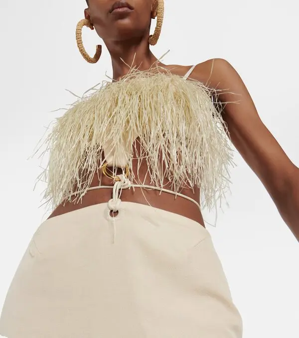 Jacquemus La Robe Raphia Midi Dress