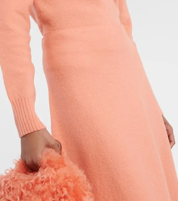 JIL SANDER High-rise Asymmetric Midi Skirt