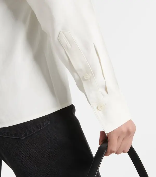 TOTEME Silk Button Down Shirt - White