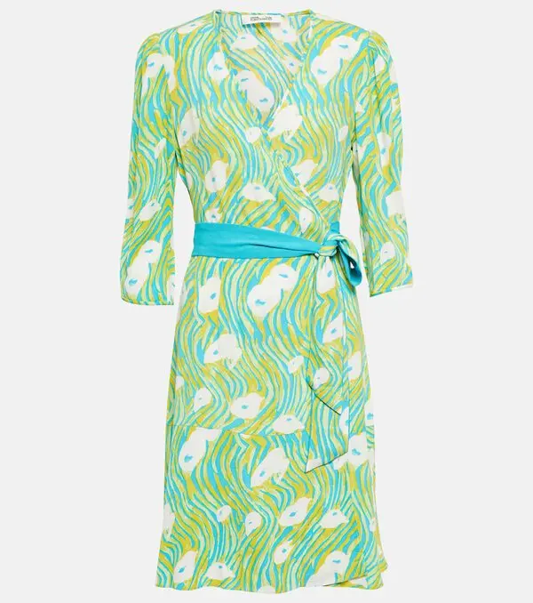 Diane Von Furstenberg Belted Printed Minidress - Green
