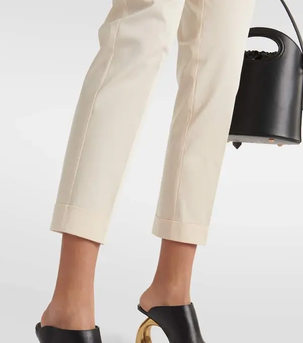 Etro High-rise Tapered Cotton-blend Pants
