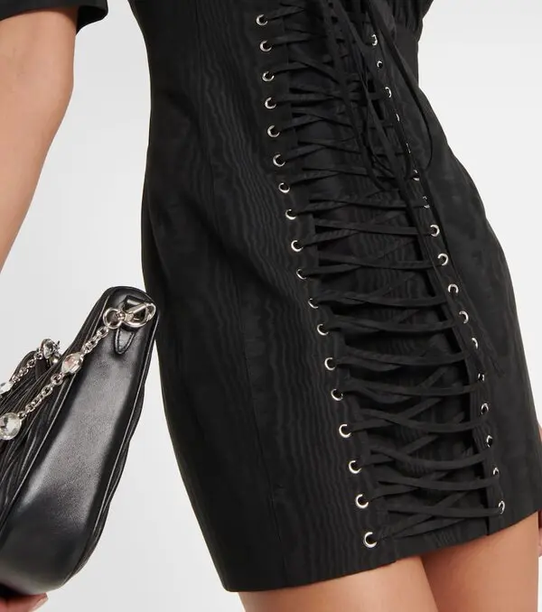 Alessandra Rich Ruffled Puff-sleeve Mini Dress