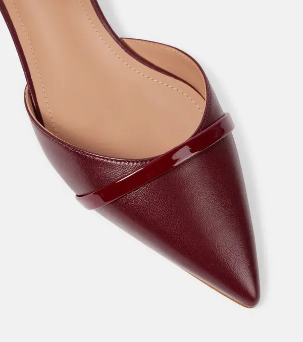MALONE SOULIERS Leather Mary Jane Flats - Red