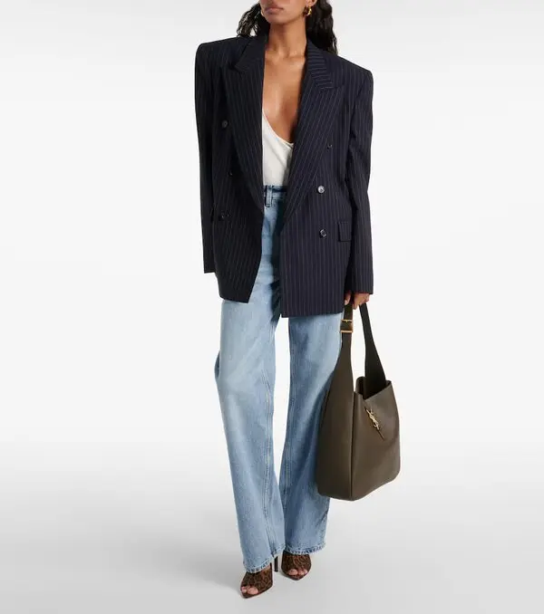 Saint Laurent Le 5 A 7 Shoulder Bag - Grey
